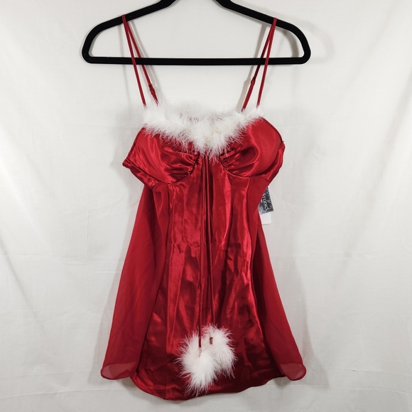 Bay Studio | Intimates & Sleepwear | Babydoll Red Satin Silky Lingerie ...